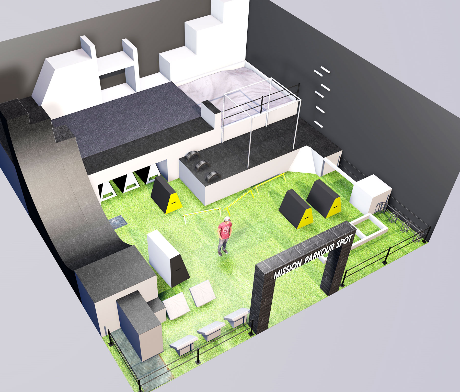 INDOOR PLAN｜MISSION PARKOUR SPOT PLAN - Parkour Design Lab